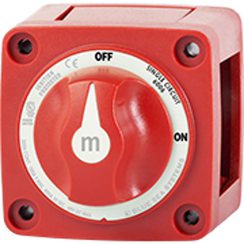 Mini On-Off Battery Switch Disconnect with Knob, M-Series - RED - Blue ...